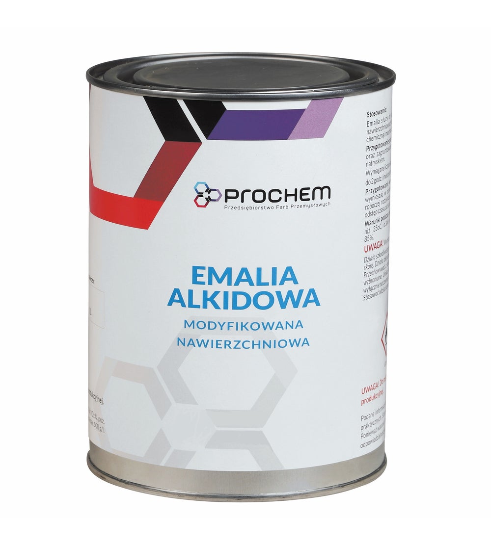 Emalia alkidowa ogólnego stosowania półpołysk biała 1l