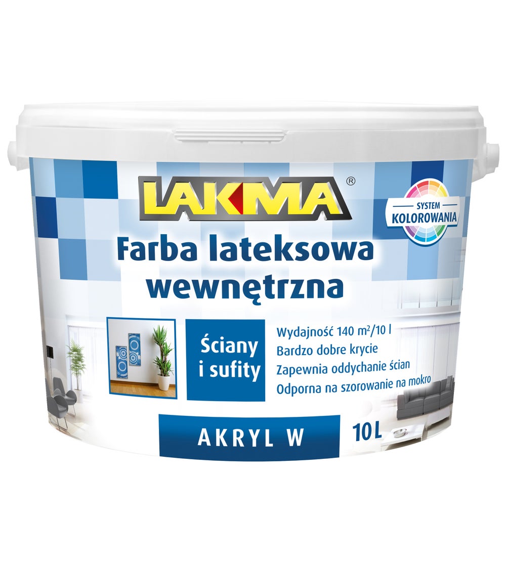 Farba Lakma Akryl W baza D2 10L