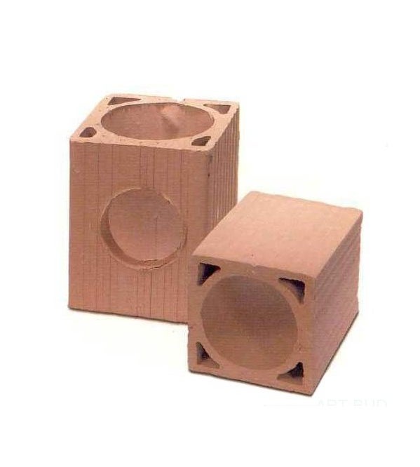 Pustak ceramiczny wentylacyjny z otworem 188x188x220 mm