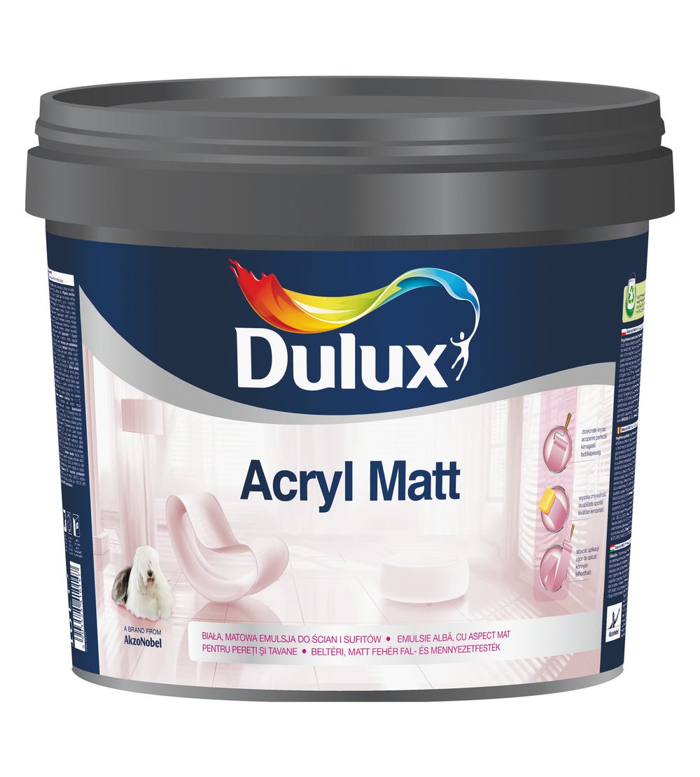 Farba Dulux Acryl Matt biała 10l