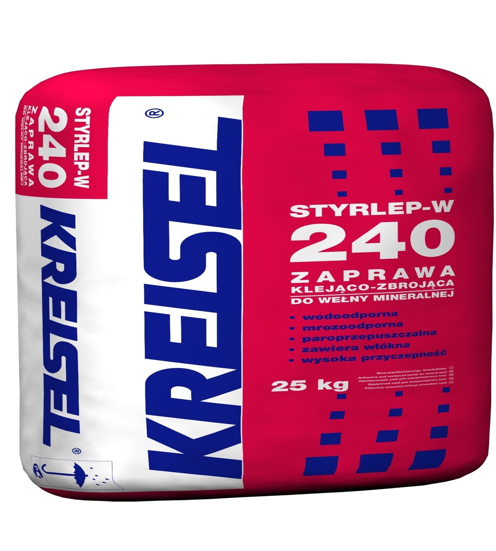 Zaprawa klejąco-zbrojąca do wełny mineralnej Kreisel Styrlep-W 240 25 kg