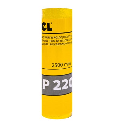 Papier ścierny w rolce żółty 115 mm P220, 2,5 m