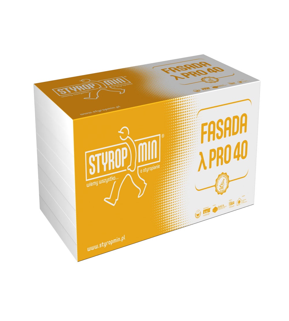 Styropian Styropmin Fasada Pro 40 20 cm EPS 0.040 W/(mK) 1.5 m2