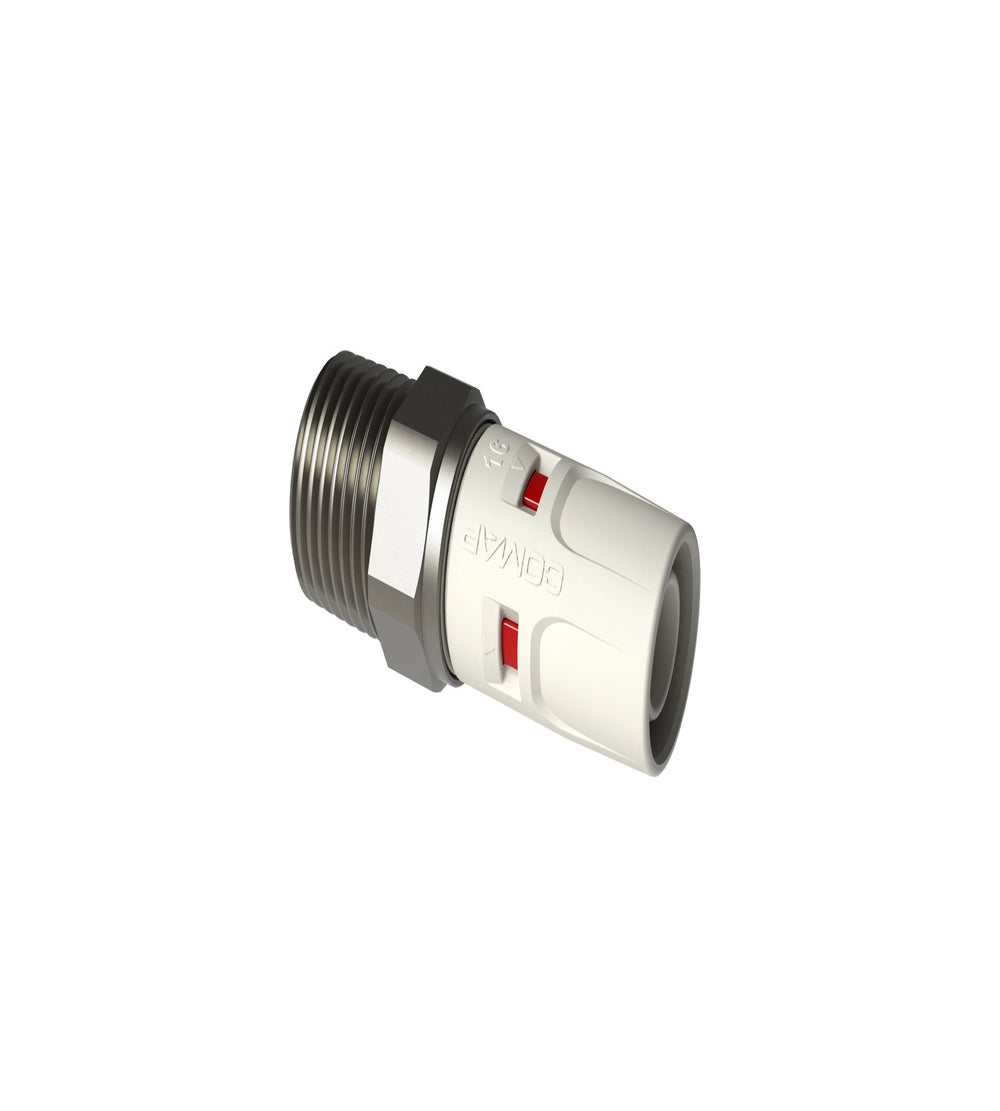 Comap złączka prosta gwint zewnętrzny stożkowy 16x1/2" Push Fit