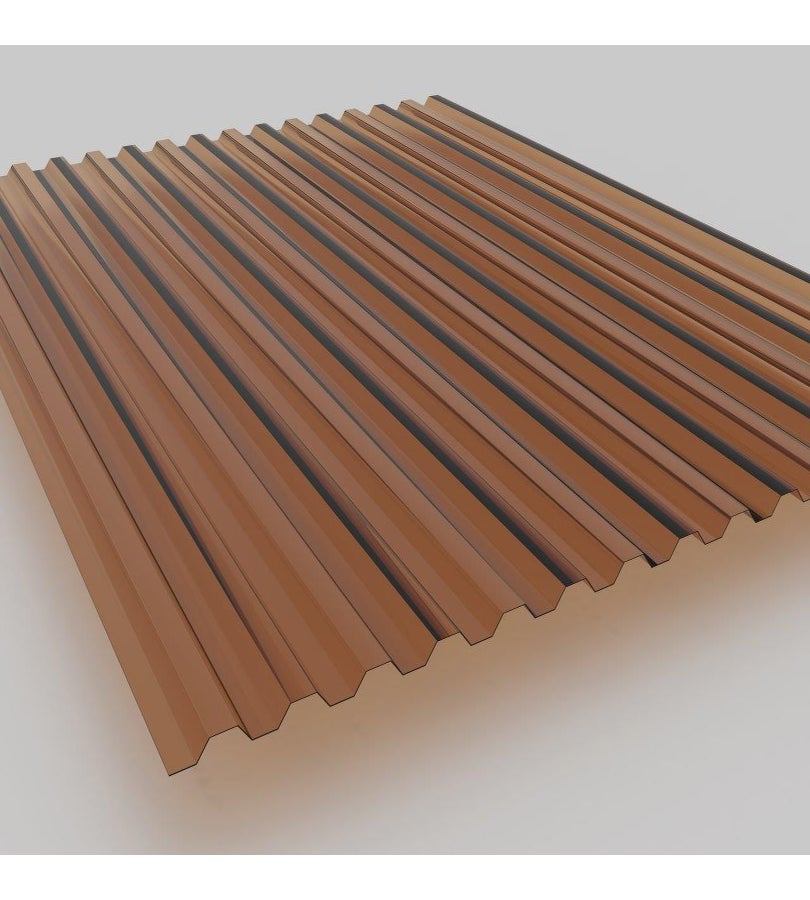 Płyta profilowana PVC trapezowa, dymna wym. 200x90 cm, trapez 76/18