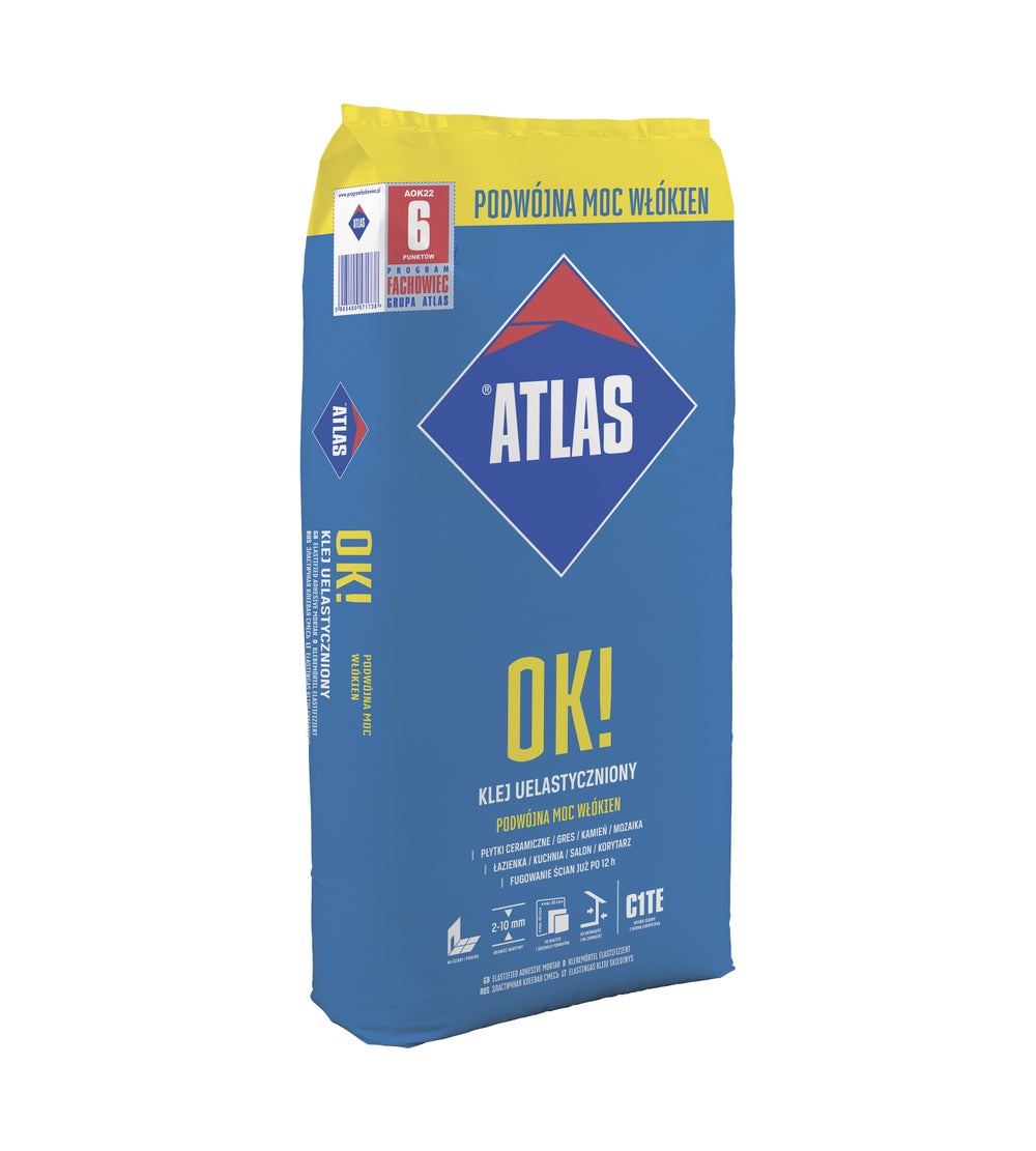 Zaprawa klejowa Atlas Klej OK! 22,5 kg Zaprawa klejowa Atlas Klej OK! 22,5 kg