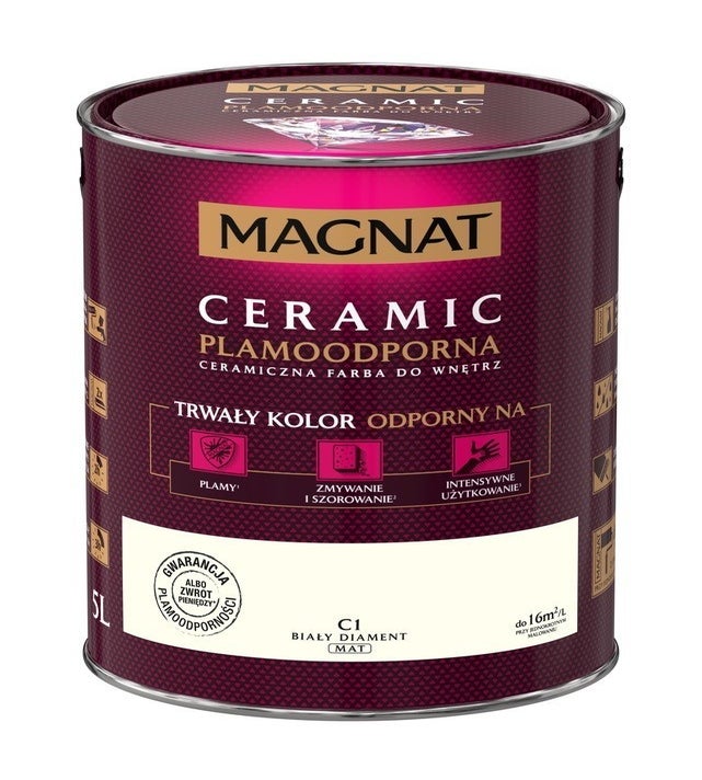 Farba Magnat Ceramic biały diament 5l